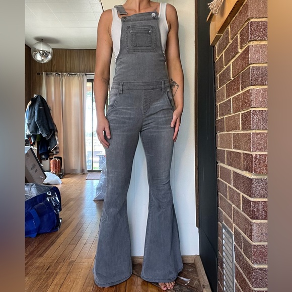 Rock & Roll Cowgirl | Jeans | Rock N Roll Gray Bell Bottom Overalls Sz ...